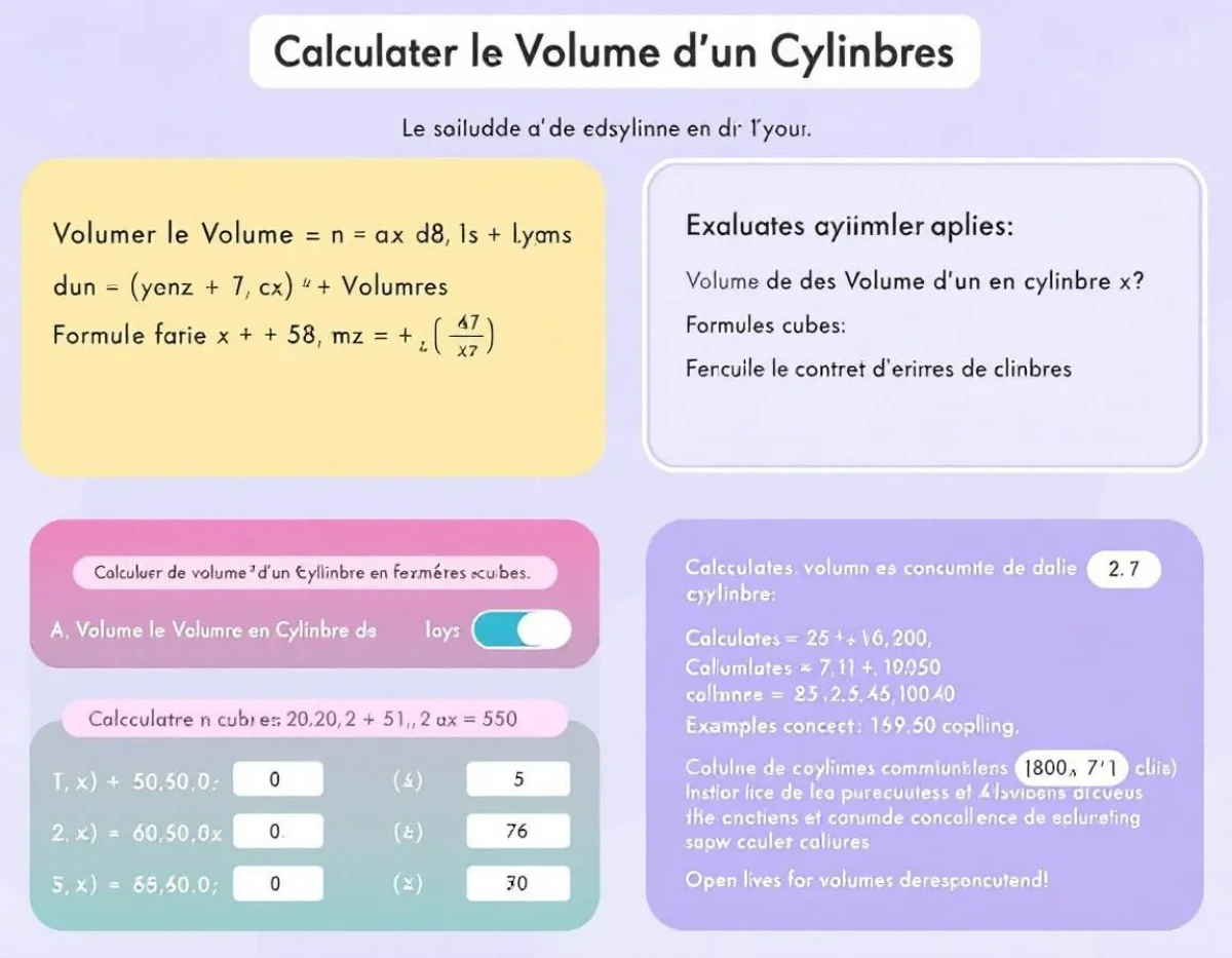 Guide Pratique : Calculer le Volume d'un Cylindre en Mètres Cubes avec ...